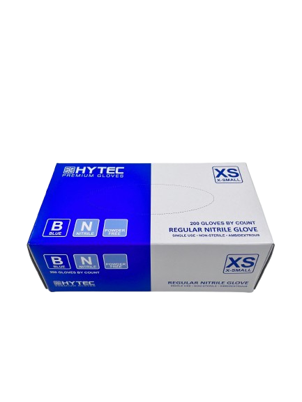 Hytec Blue Regular Nitrile Gloves, Powder Free – Core Hygiene
