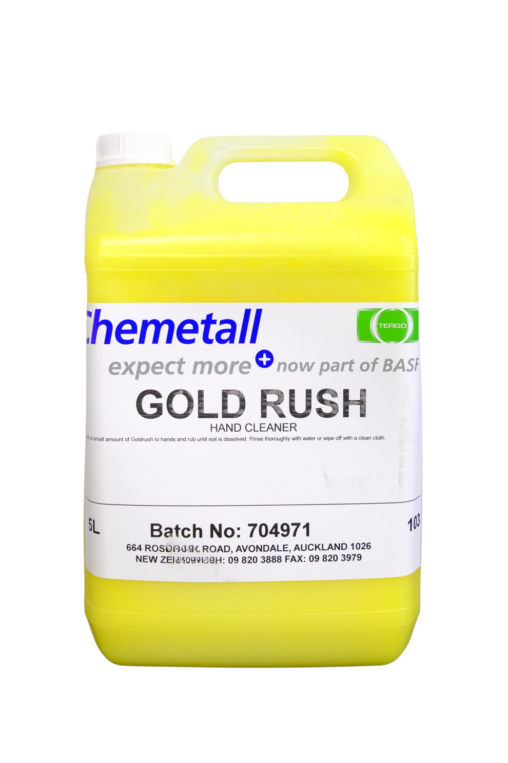 Tergo Gold Rush HD Hand Cleaner 20L – Core Hygiene