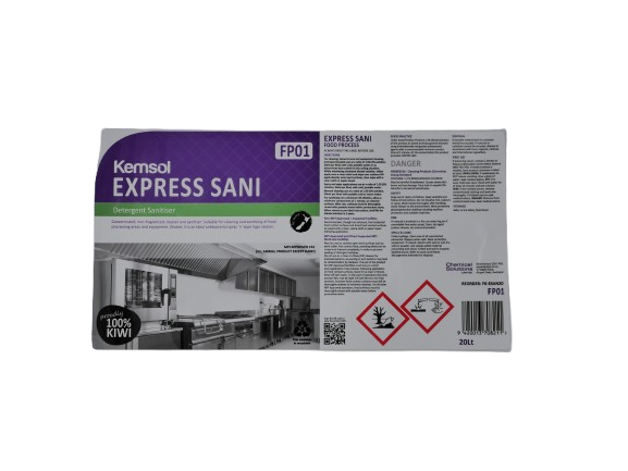 Express Sani Detergent 20L Label – Core Hygiene