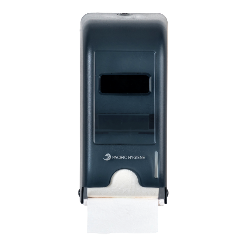 Pacific Hygiene 2 Roll Drop Down Toilet Tissue Dispenser - Smoke Blue ...